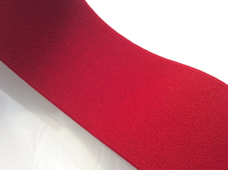 Red Soft Elastic Ribbon by the Yard Soft Elastic Trim Size | Etsy