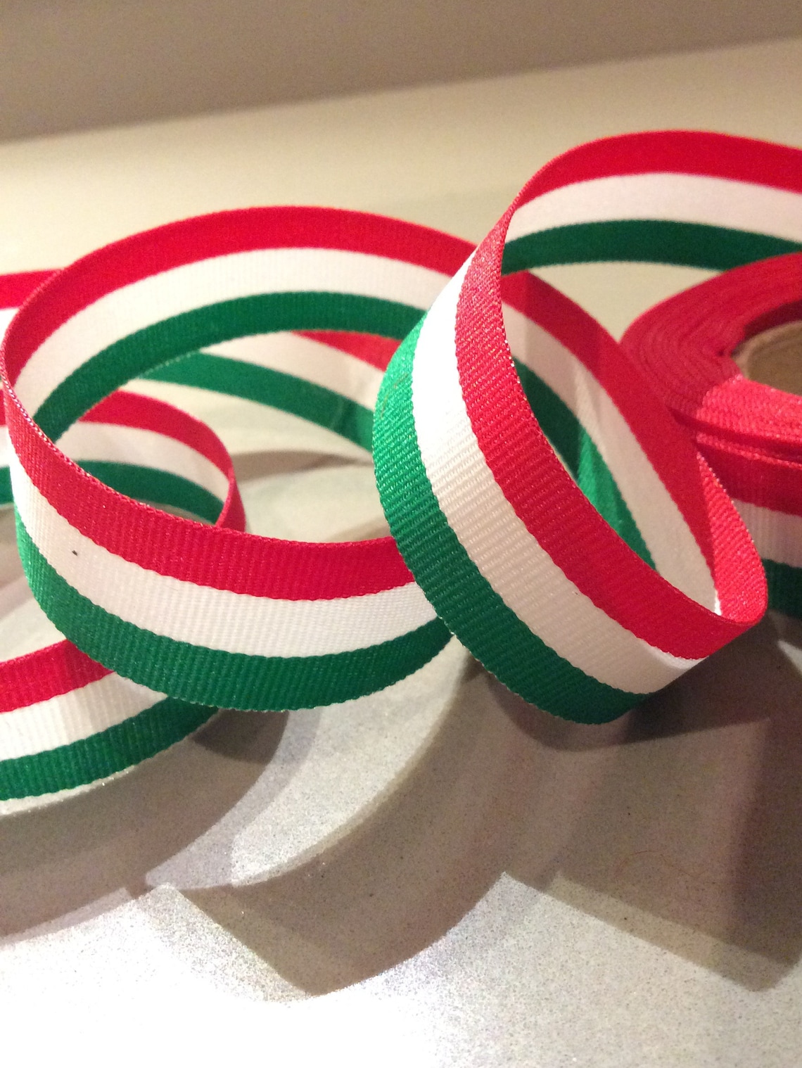 Grosgrain ribbon striped ribbon Italian flag ribbon craft | Etsy