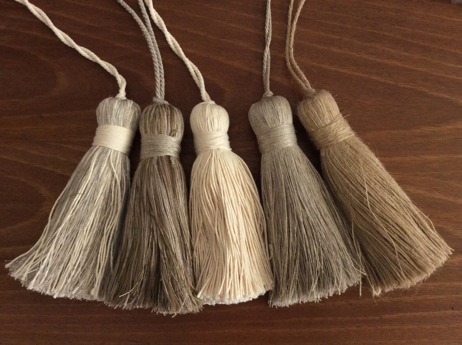 Key Tassel Boho Handmade Juta Linen Cotton Big Tassel Tassels - Etsy