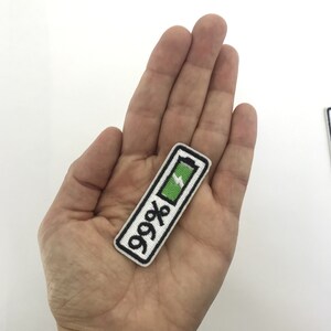 Patch Battery Charge, Patches Low or Full Battery Energyn Embroidered ...