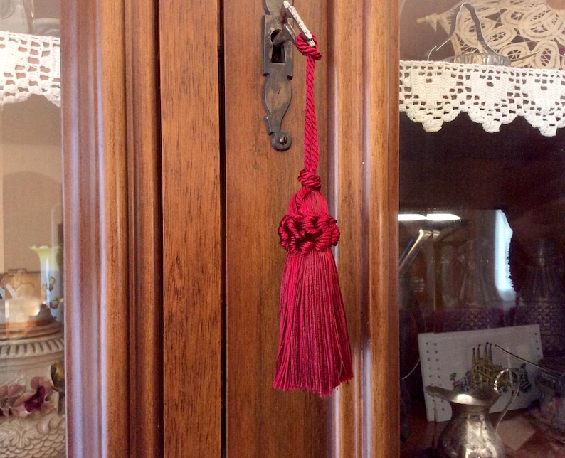 1 key tassel decoration handmade italy antique furniture | Etsy