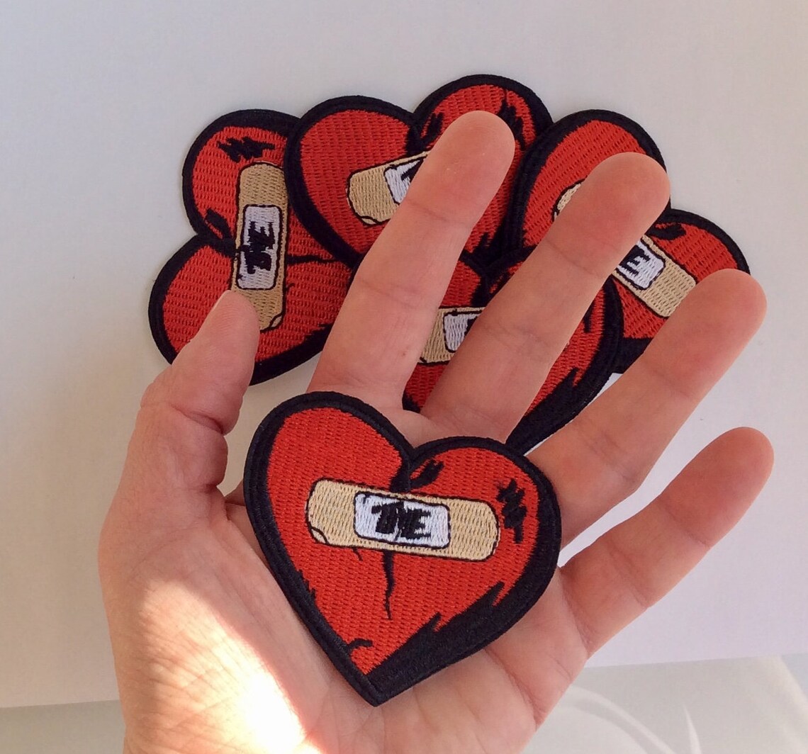 Patch cuore rosso rotto spezzato per amore cerotto il tempo | Etsy