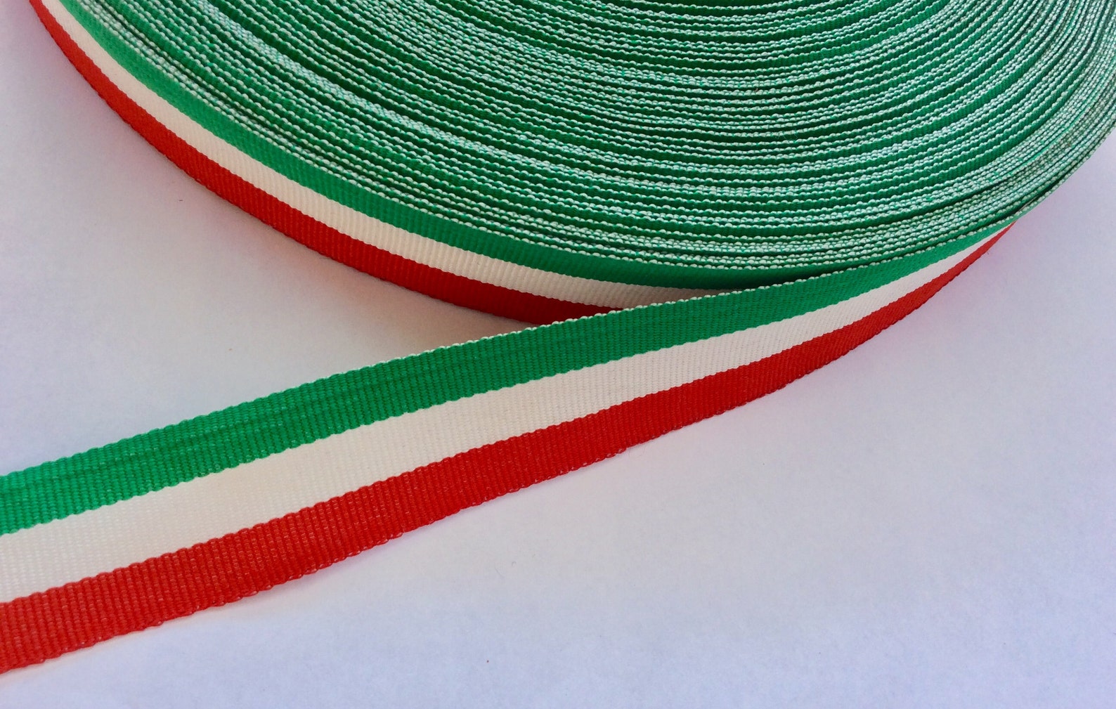 Grosgrain ribbon striped ribbon Italian flag ribbon craft | Etsy