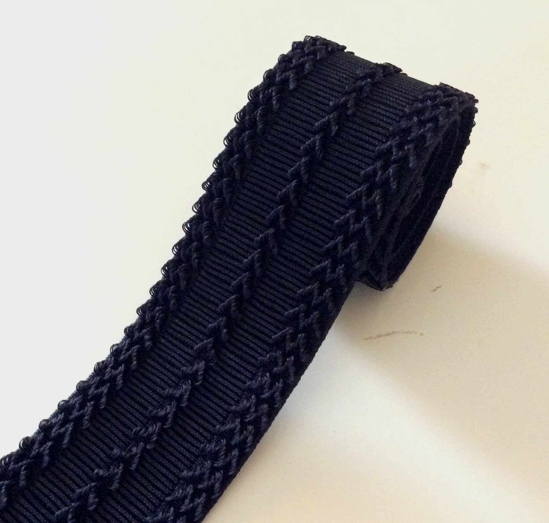 2 Black Fancy Rubber Band Elastic by the Yard. Large | Etsy