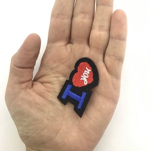 Patch Tiny I Love ,patches Best Friend ,diy Embroidered, Applique ...