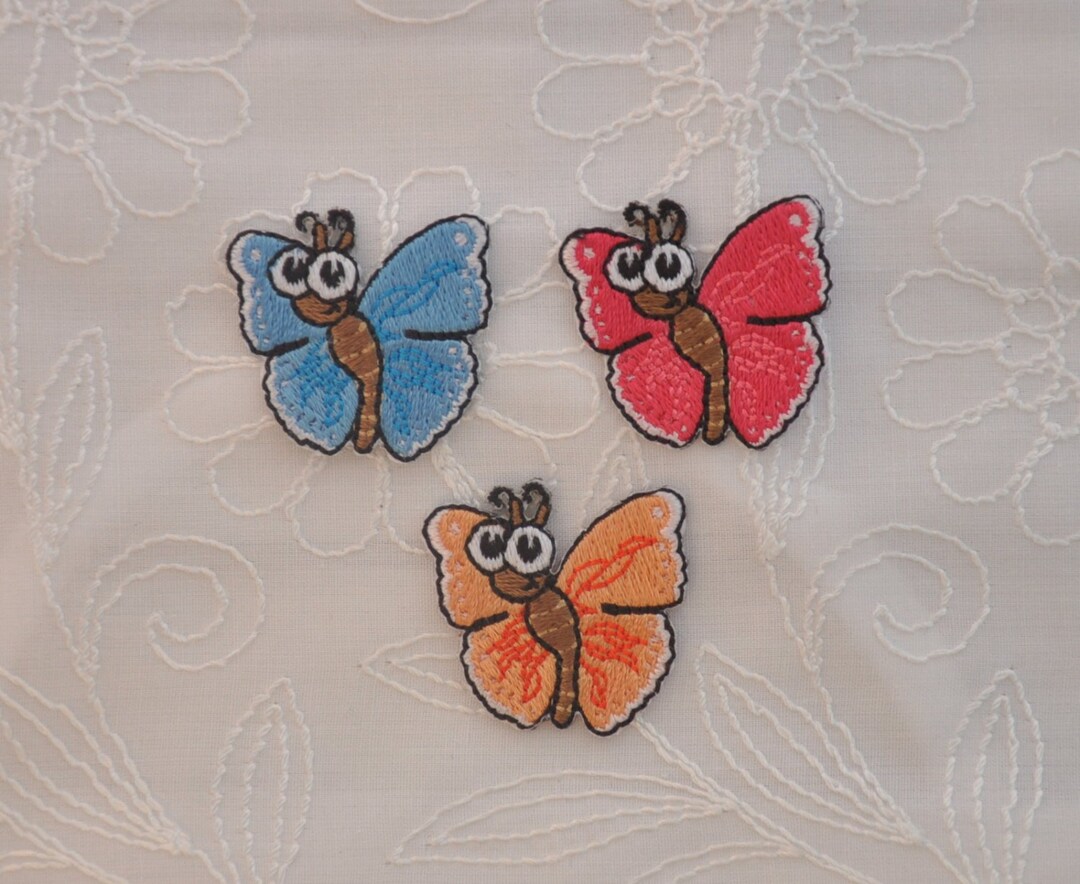 Patch farfalla colorata ricamato contrassegno asilo nido materna ...