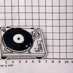 Record Player Iron on Patch Vinyl Vintage , Applique DIY , Badge ...