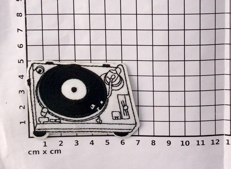Record Player Iron on Patch Vinyl Vintage Applique DIY - Etsy