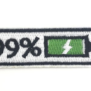 Patch Battery Charge, Patches Low or Full Battery Energyn Embroidered ...