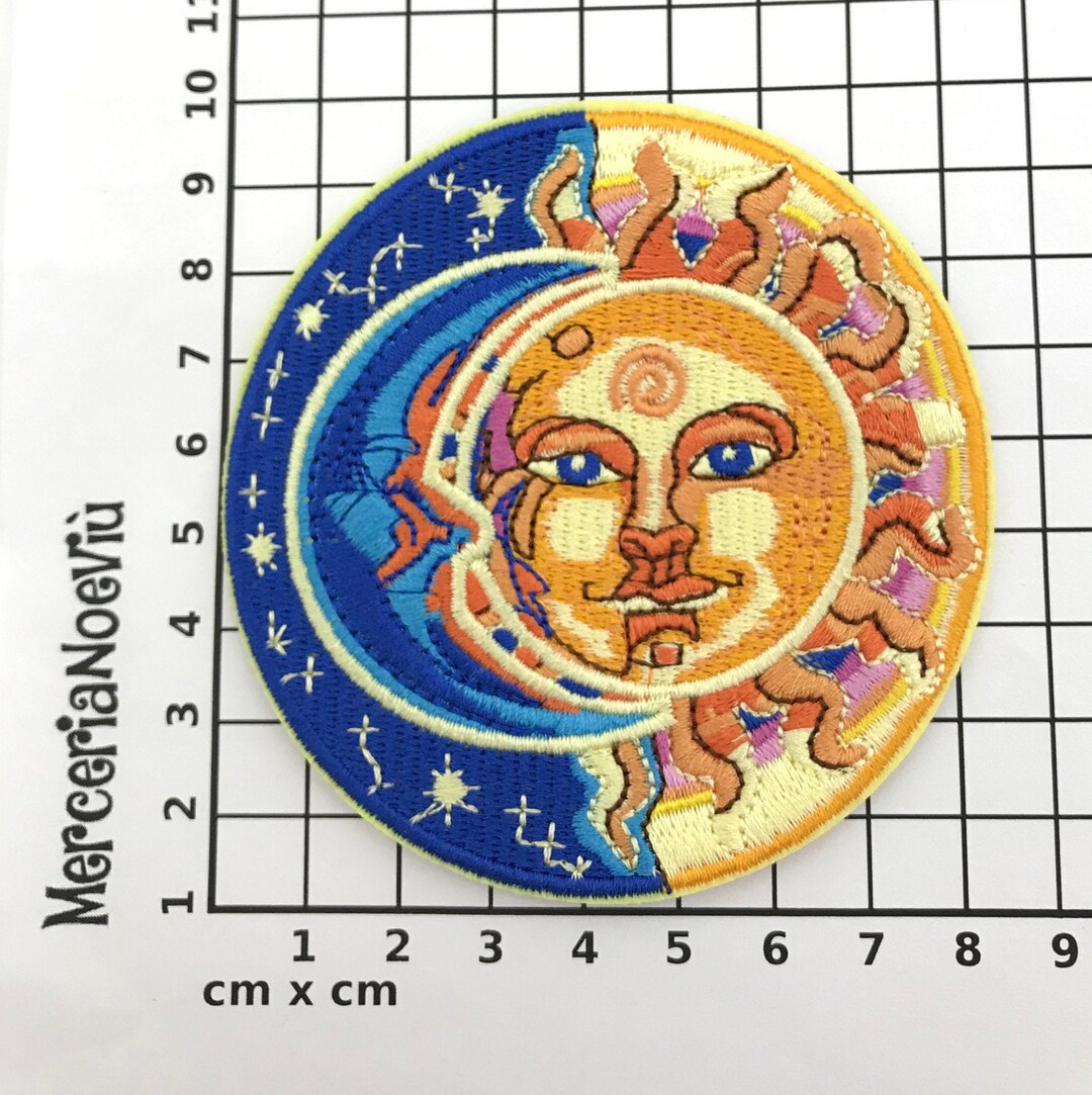 Big Patch Sun & Moon , Patches Solar System , Applique Embroidered Diy Cosplay Costume ,iron on ...