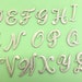 Iron on Embroidered Cursive Letters Silver Applique Craft Supplise Diy ...