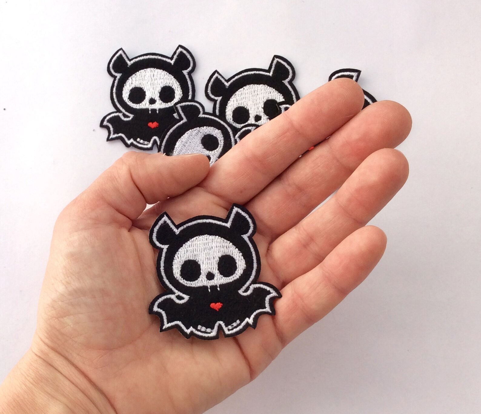 Vampire Bat Patches Blodd Redmonster Halloweenembroidery | Etsy