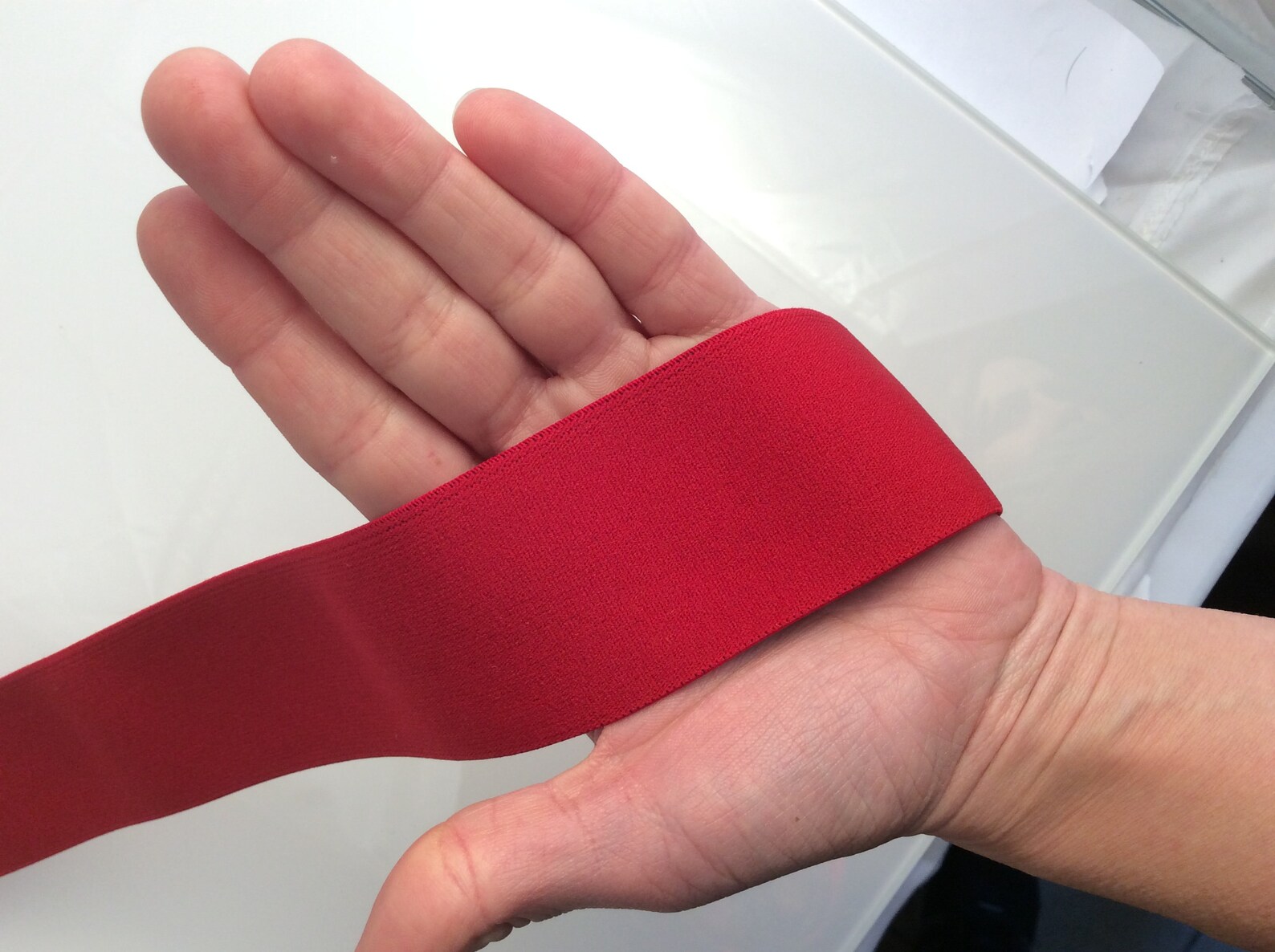 Red Soft Elastic Ribbon by the Yard Soft Elastic Trim Size | Etsy