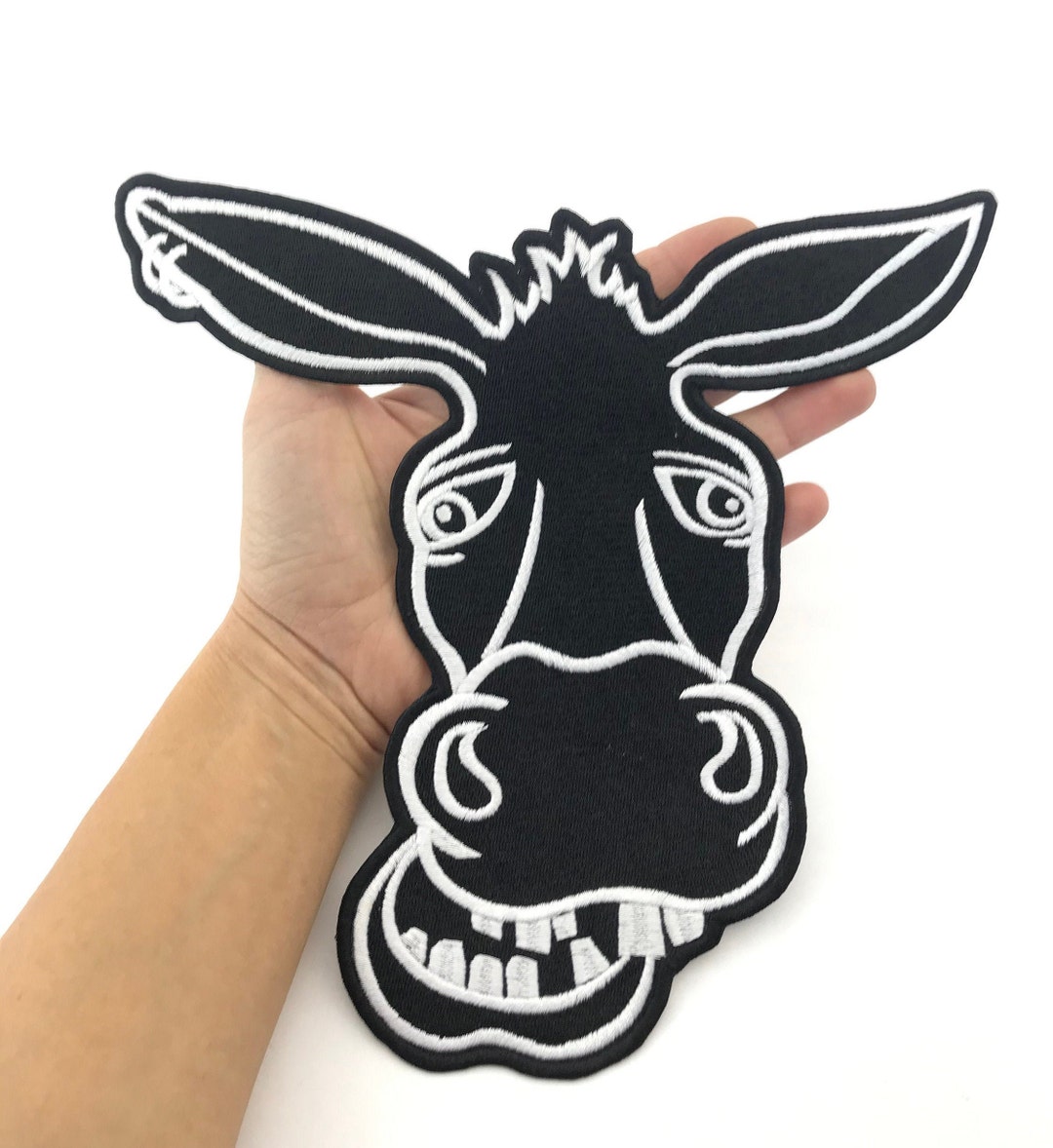 Iron on Patch Large Donkey,patches Animal Embroidered Diy Clothing ...