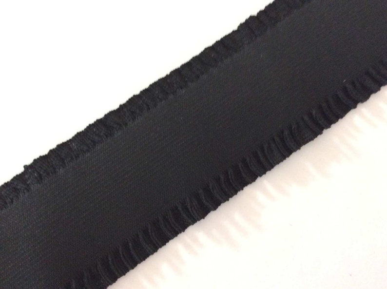Black Elastic Ribbon by the Yard Fancy Elastic Trim Size - Etsy