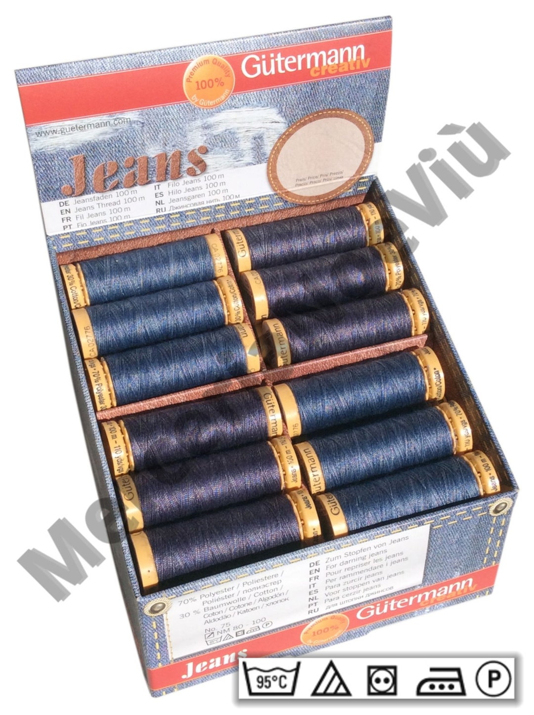 Gutermann Creativ Jeans Thread 100m Reel Medium Denim and Dark Denim - Etsy