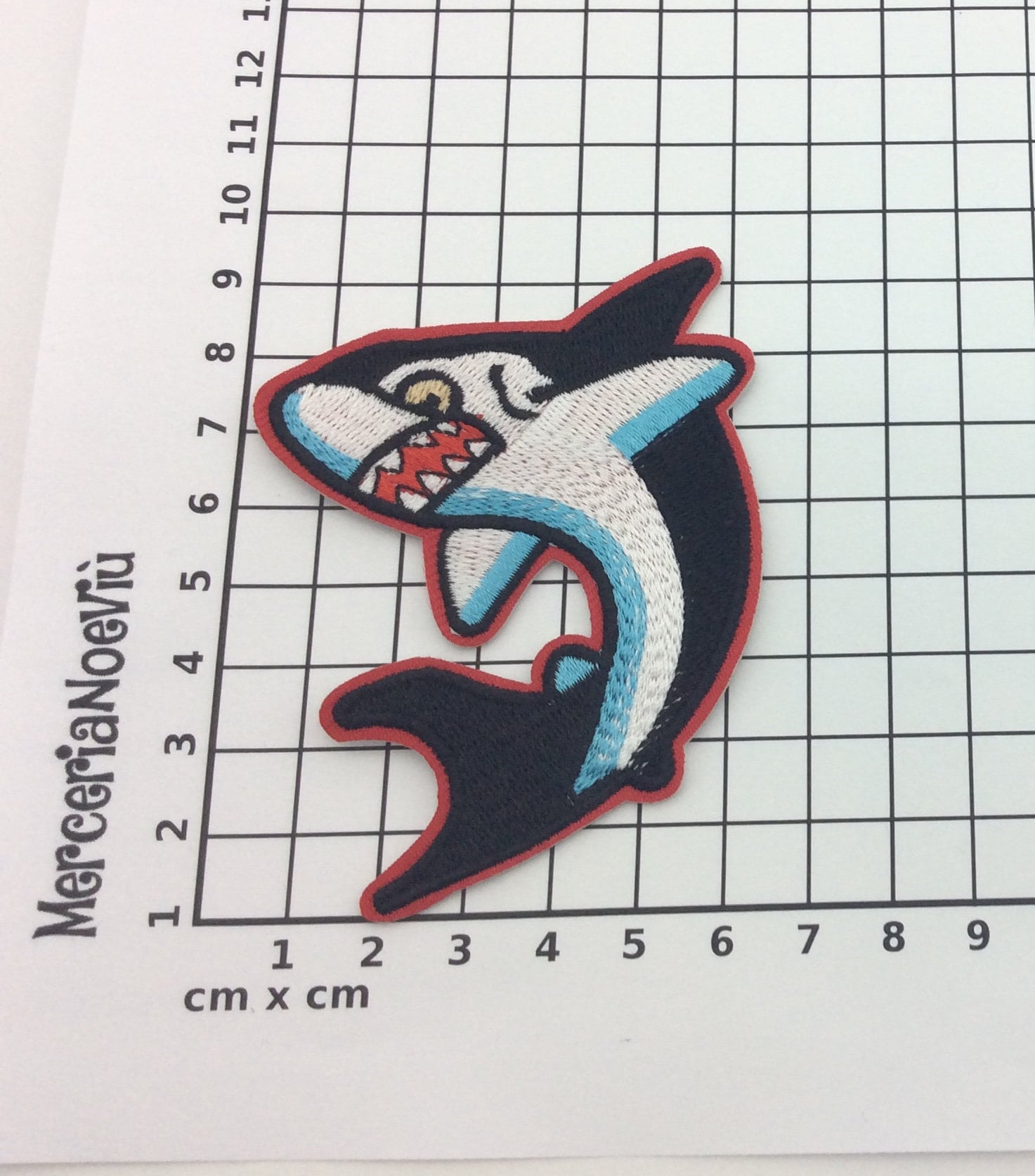 Patch White Shark Applique Embroidered Animal Fish Patches - Etsy