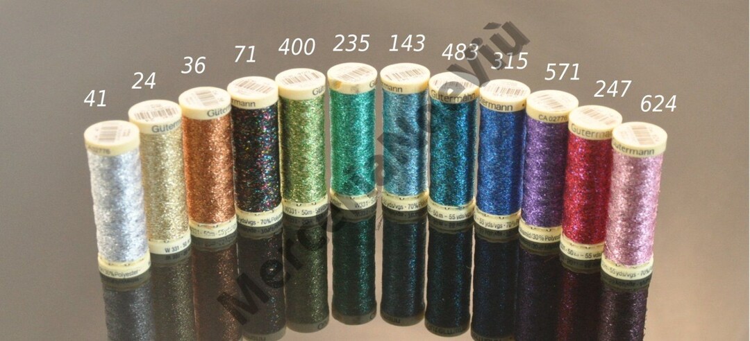 Gutermann Creativ Embroidery Metallic Effect Thread W 331 Glitter 54 ...
