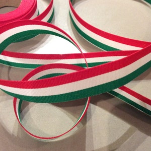 Grosgrain Ribbon Striped Ribbon Italian Flag Ribbon Craft Supplies ...