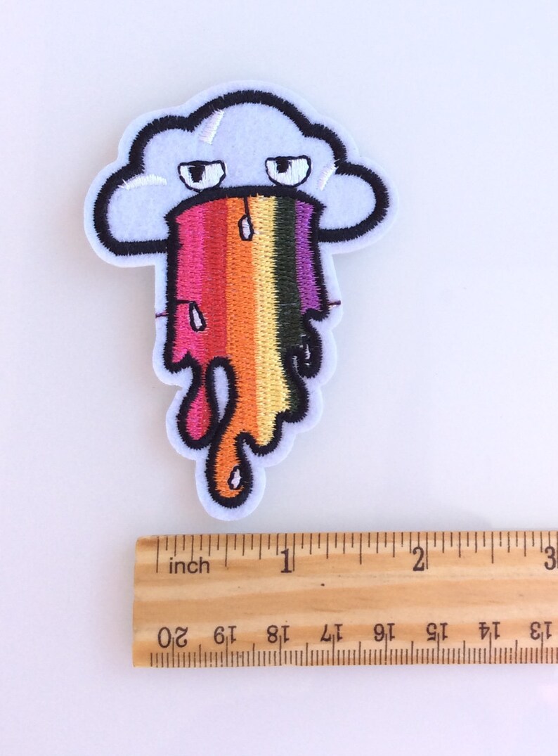 Iron-on Rainbow Cloud Embroidered Patch LGBTQ Gay Pride - Etsy