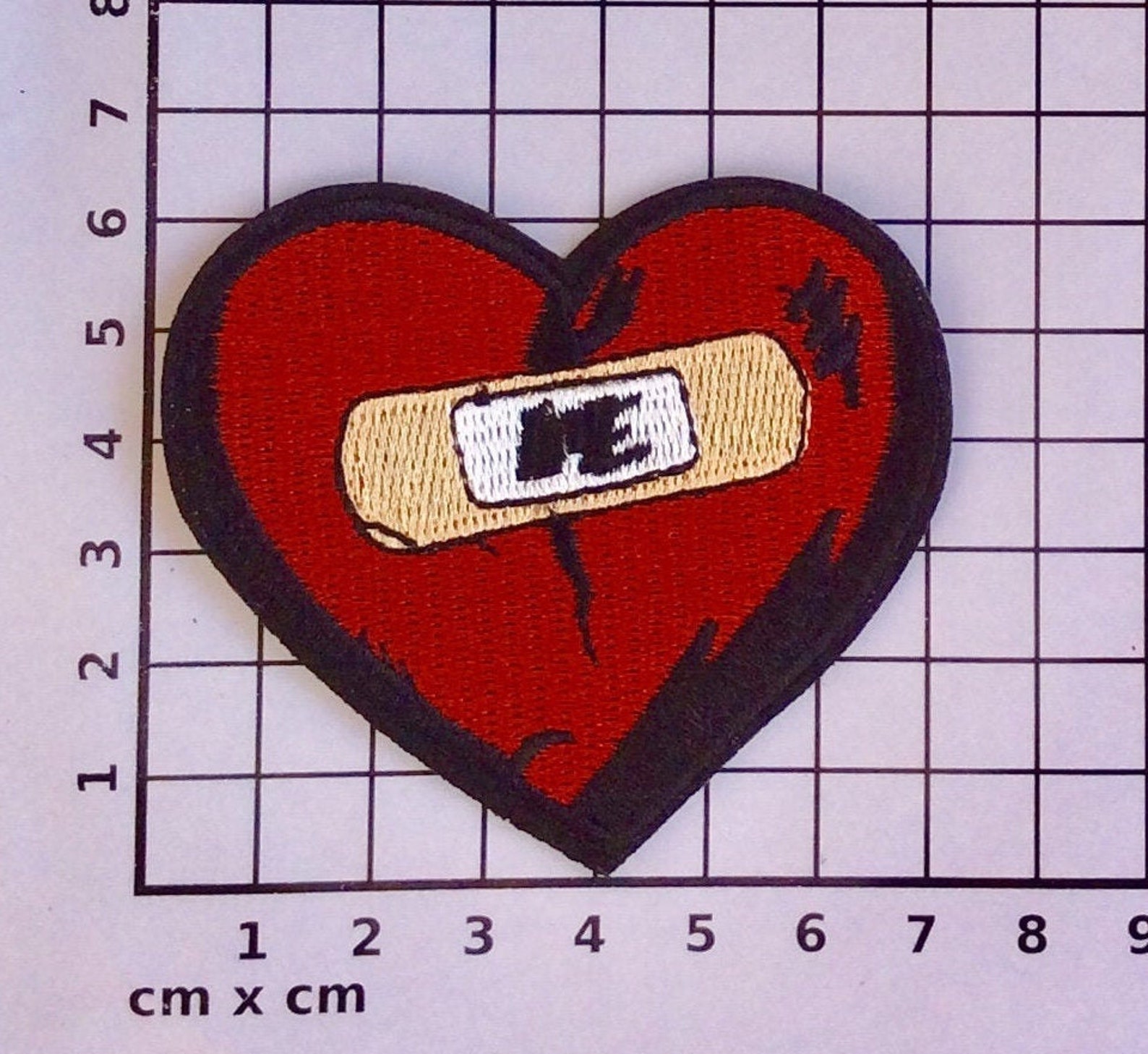 Patch cuore rosso rotto spezzato per amore cerotto il tempo | Etsy