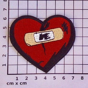 Patch cuore rosso rotto spezzato per amore cerotto il tempo | Etsy
