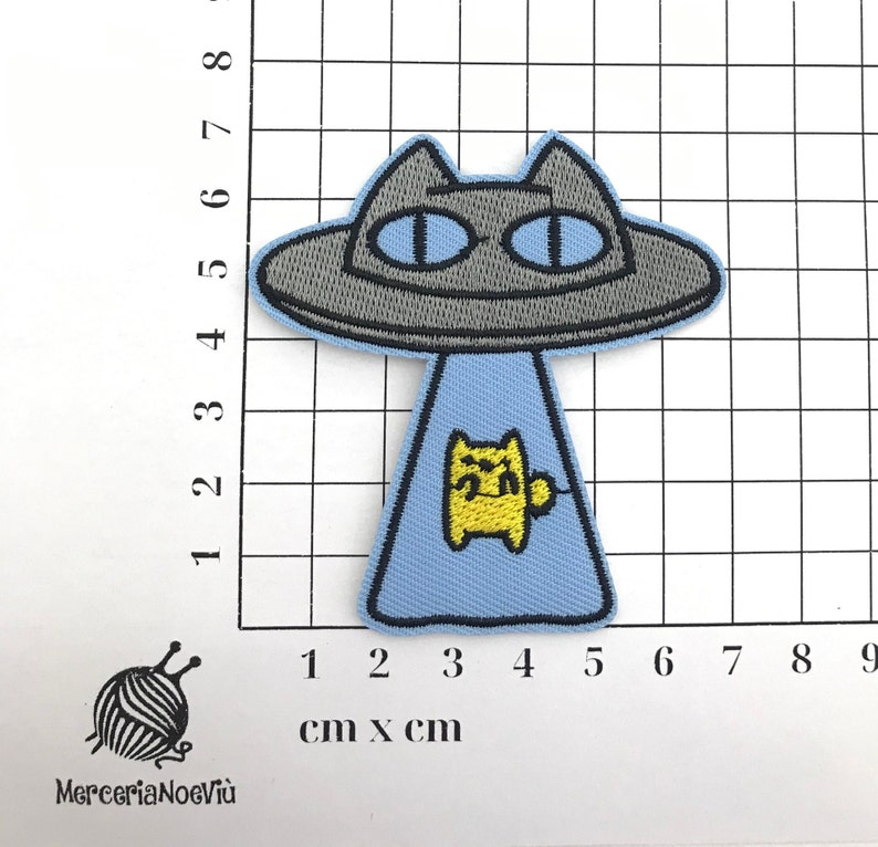 Iron on Patch Cat Alien Ufoembroidered Applique Diy Patches - Etsy