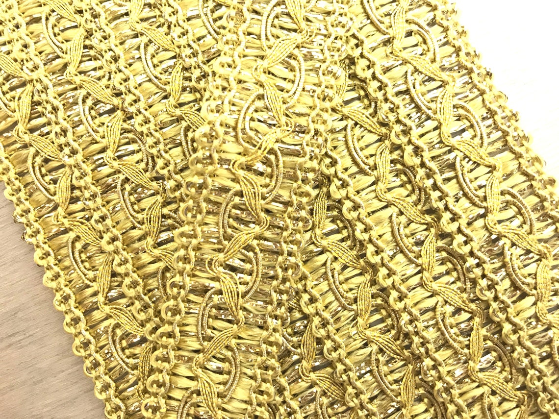 3/4 Gold Ribbon Trimming. Fashion Ribbon by the Yard for | Etsy