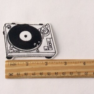 Record Player Iron on Patch Vinyl Vintage Applique DIY - Etsy