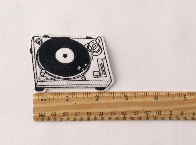 Record Player Iron on Patch Vinyl Vintage Applique DIY - Etsy