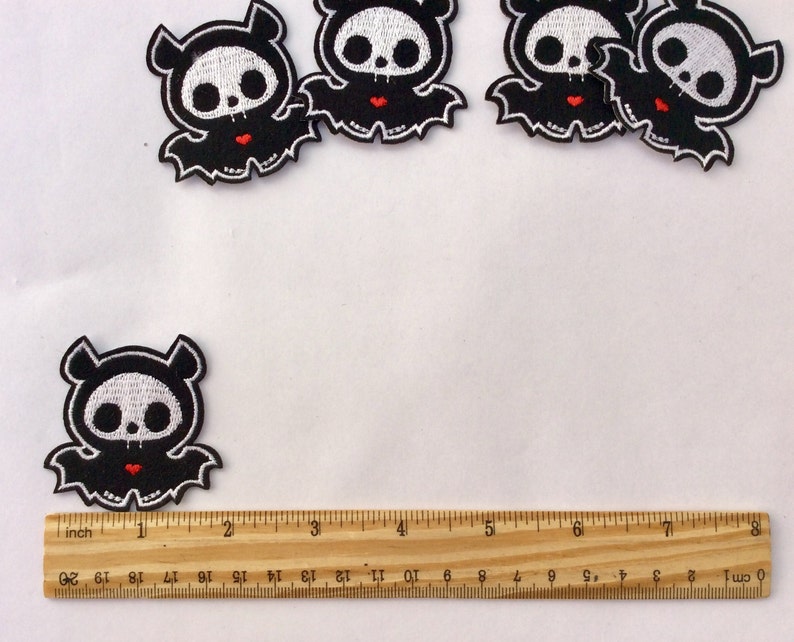 Vampire Bat Patches Blodd Redmonster Halloweenembroidery | Etsy