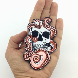 Skull Snake Patch ,skeleton Octopus Patches Punk , Badge Diy ...