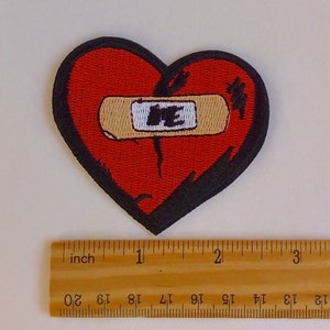 Patch cuore rosso rotto spezzato per amore cerotto il tempo | Etsy