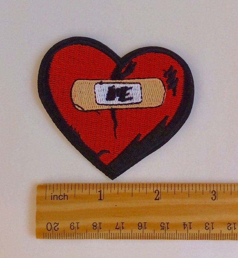 Patch cuore rosso rotto spezzato per amore cerotto il tempo | Etsy