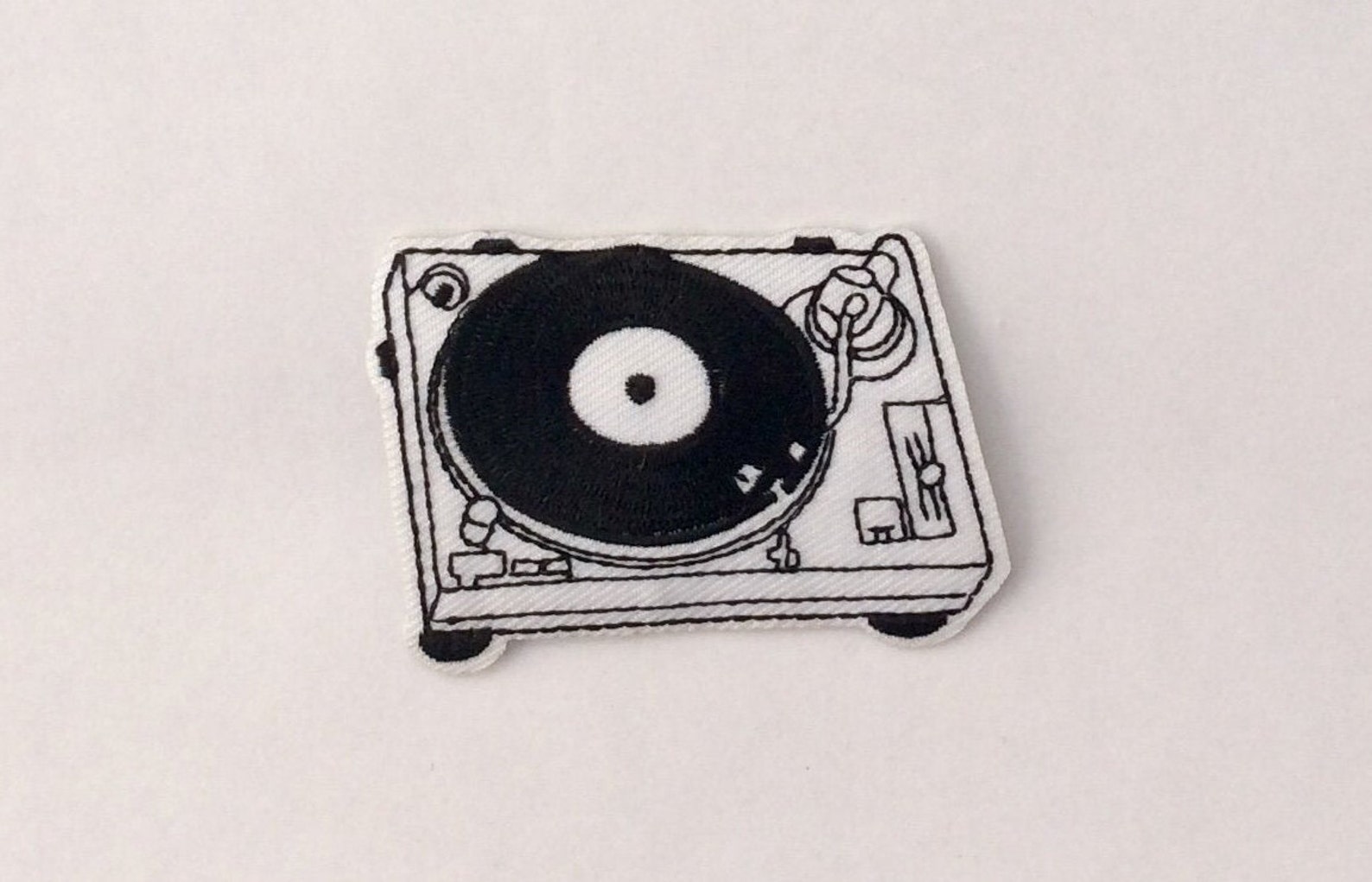 Record Player Iron on Patch Vinyl Vintage Applique DIY - Etsy