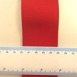 Red Soft Elastic Ribbon by the Yard Soft Elastic Trim Size 2" (5cm ...