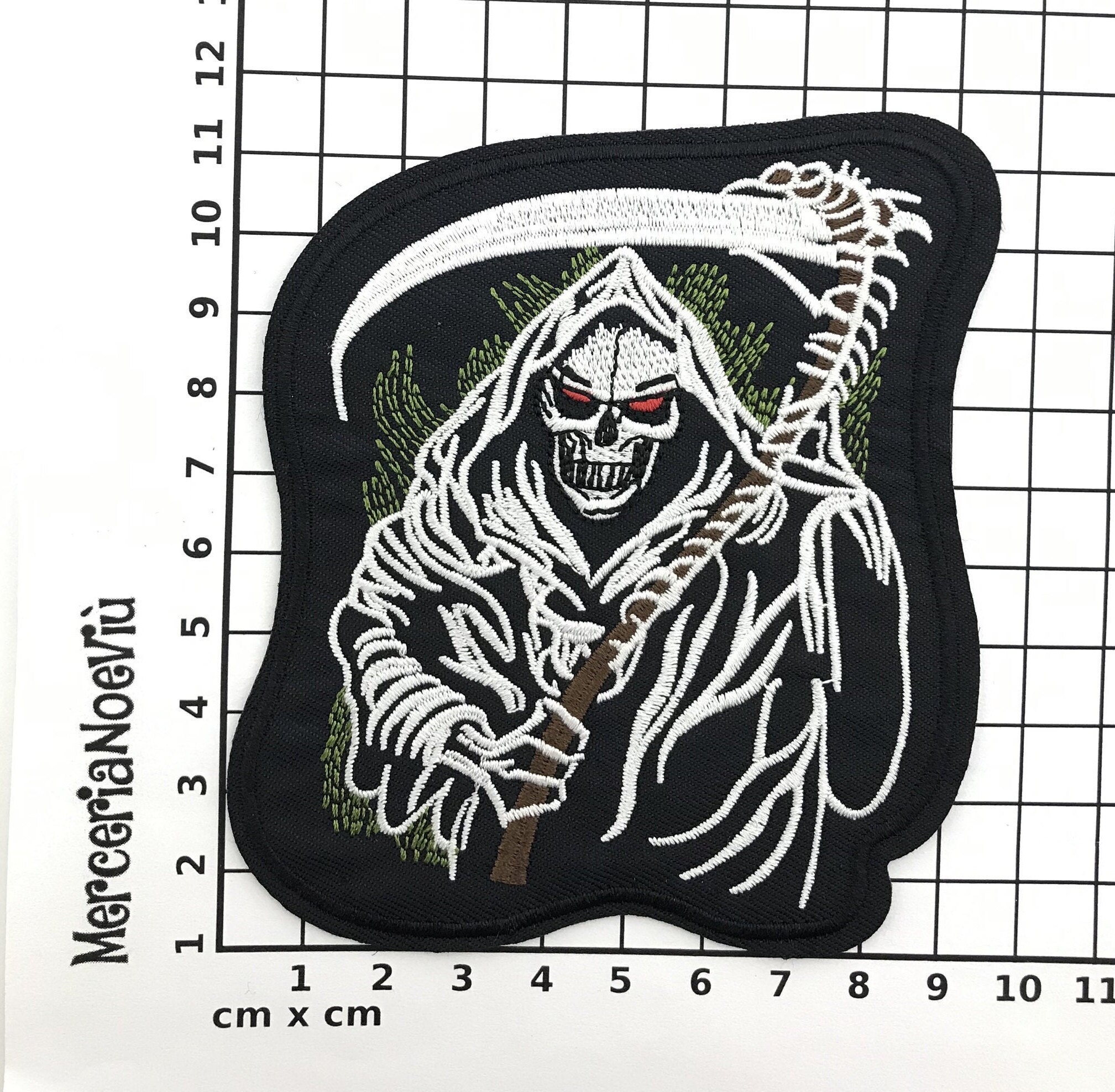 Skull Grim Reaper Patch skeleton Patches Punk Badge | Etsy