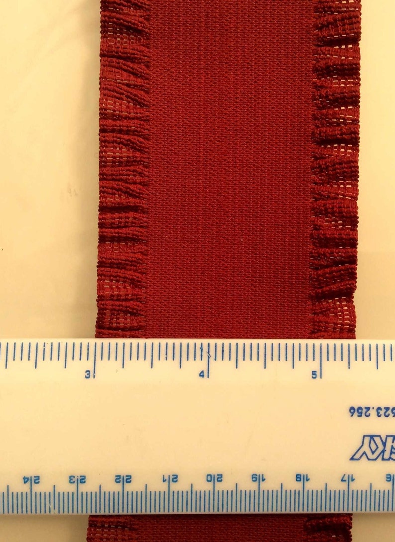 Dark Red Elastic Ribbon by the Yard Fancy Elastic Trim Size - Etsy