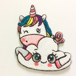 Patch Unicorn LGBT Rainbow Cloud Iron on Embroidered Applique Gift School Children - Etsy
