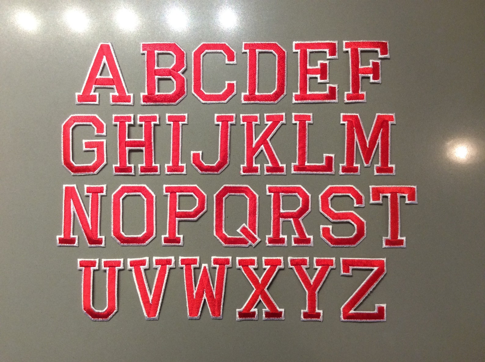 Iron on Embroidered Letters Embroidery Applique Red Letters - Etsy