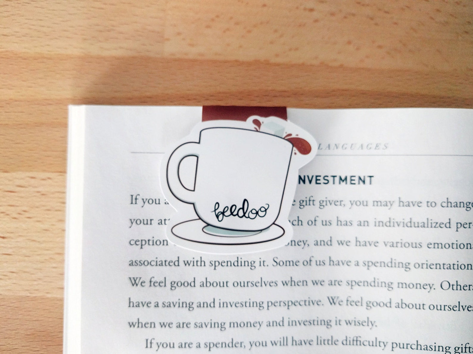 Cute Cup of Coffee Magnetic Bookmark - Etsy UK