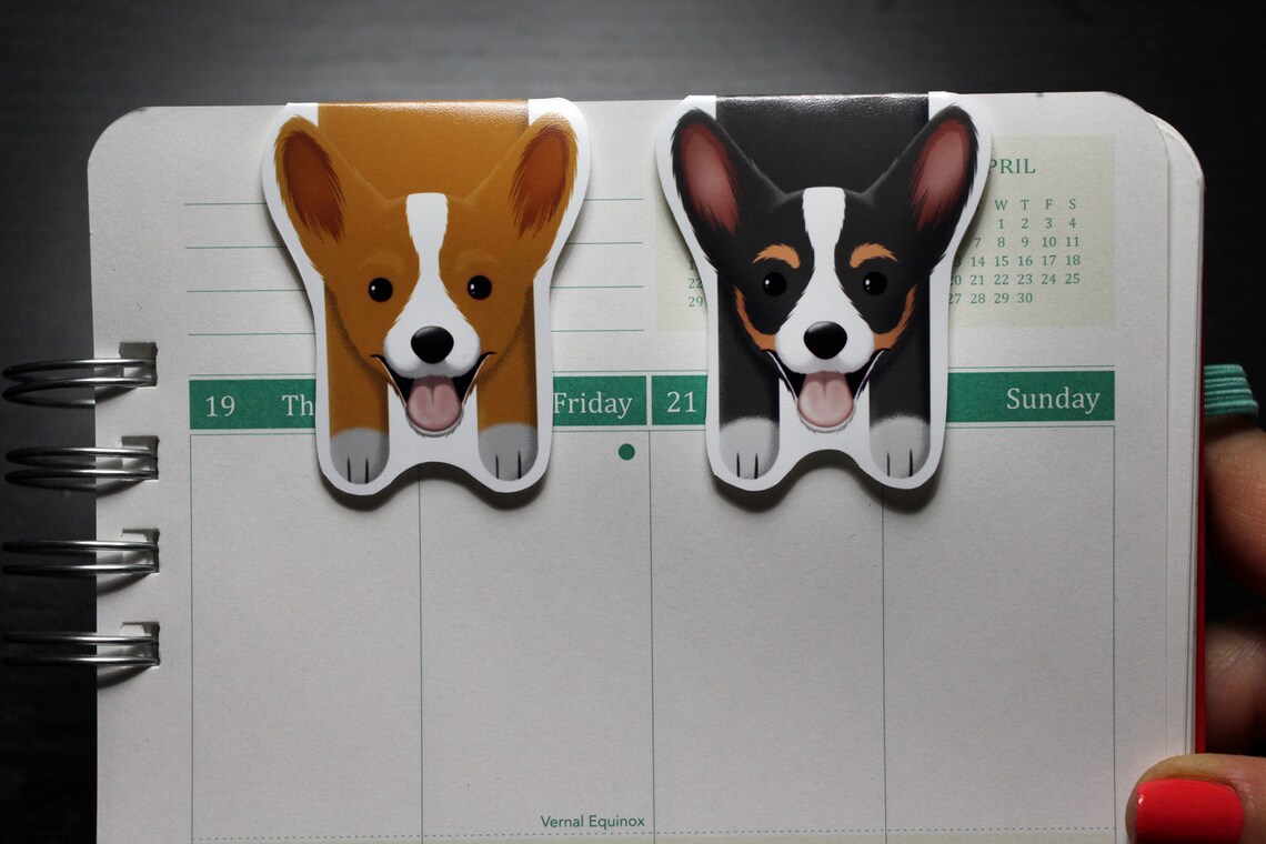 Corgi Magnetic Bookmark - Etsy