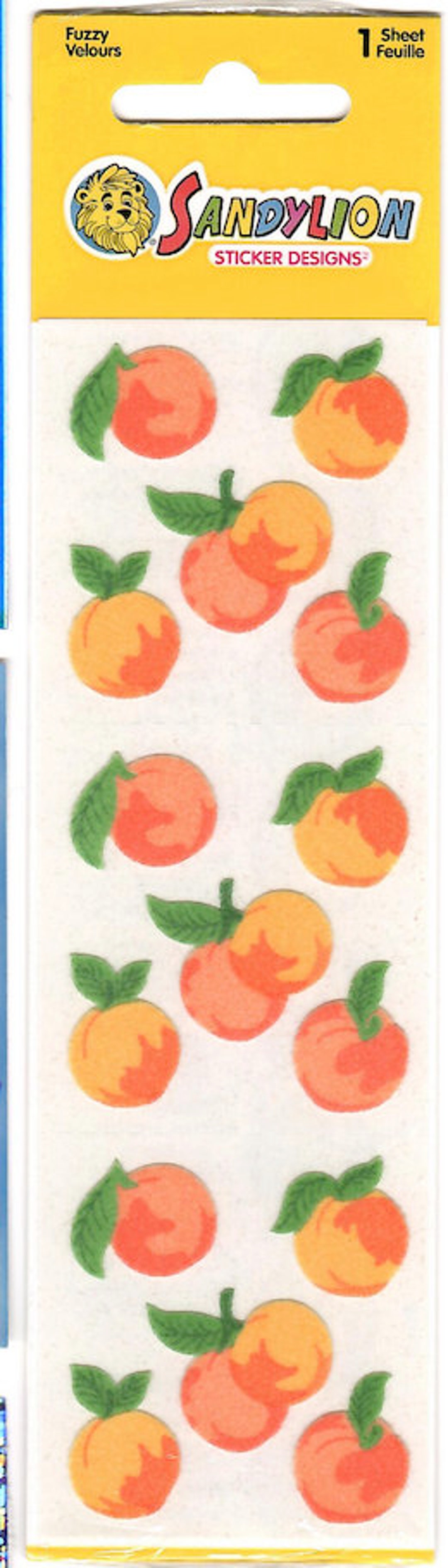Super Rare Vintage NIP Sandylion Fuzzy Peaches Stickers - Etsy