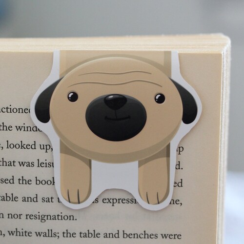 Cute Pug Magnetic Bookmark - Etsy
