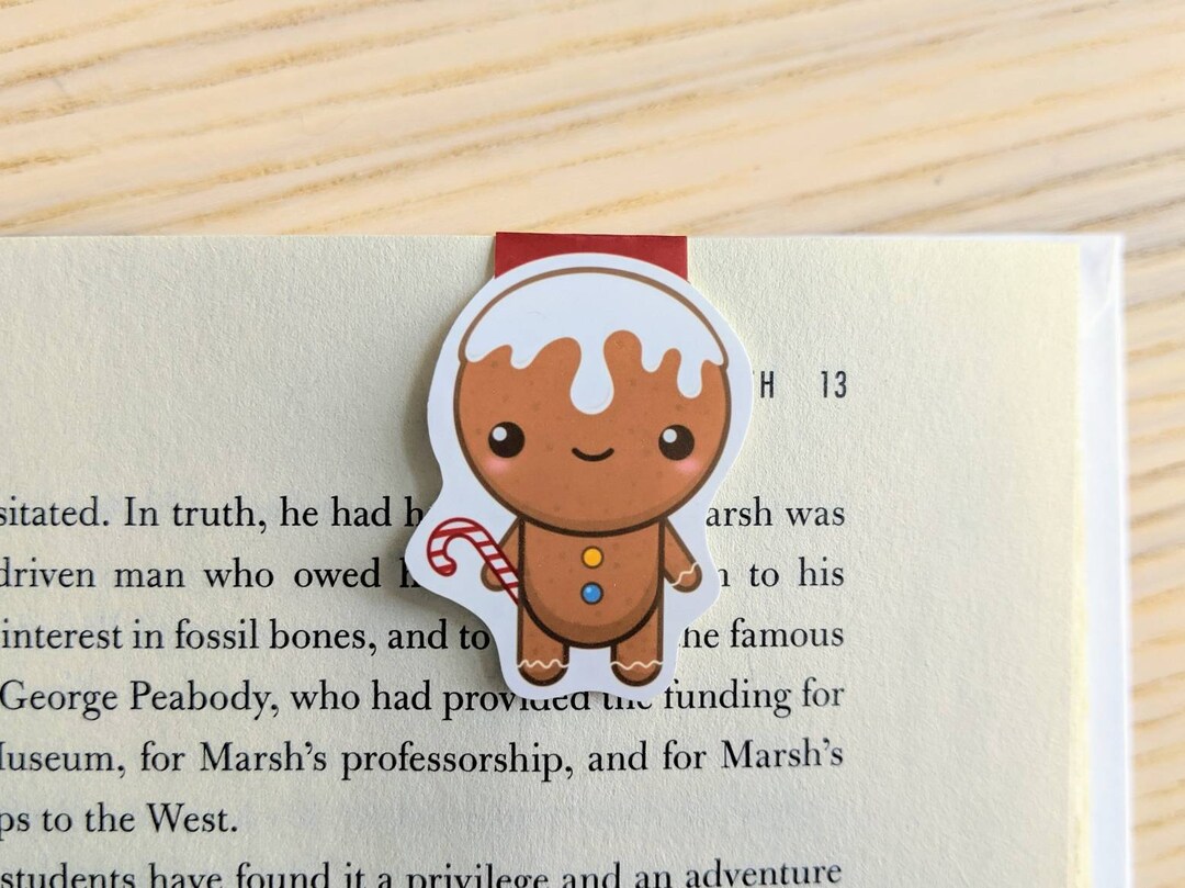 Gingerbread Man Magnetic Bookmark - Etsy
