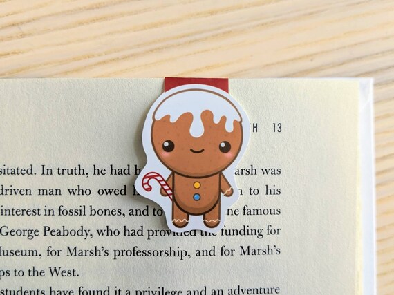 Gingerbread Man Magnetic Bookmark | Etsy