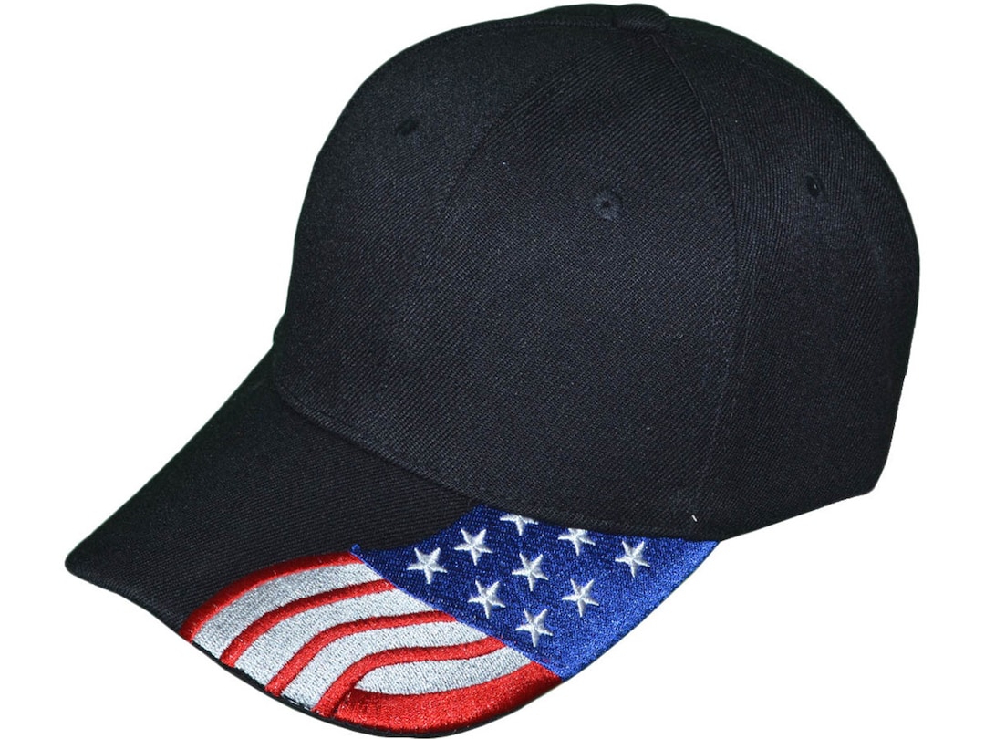 Patriotic Baseball Cap With the USA Flag on the Bill, USA Flag Hat ...