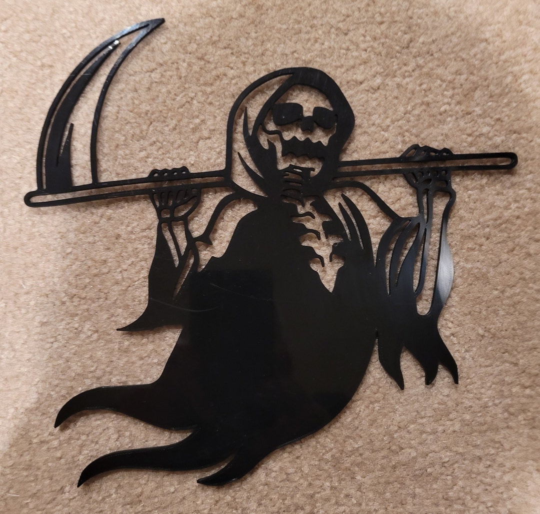 Grim Reaper 2d Print Design Wall Art, Bookshelf Grim Reaper - Etsy
