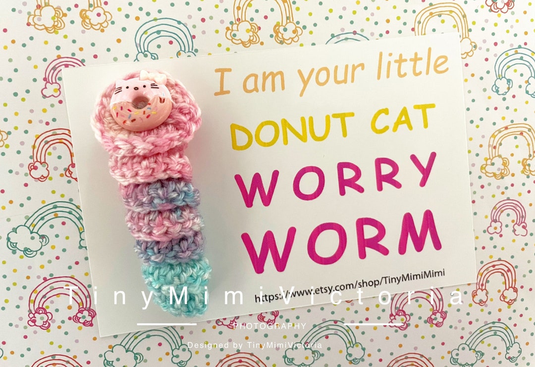 Worry Worm Ice Cream Unicorn Rainbow Stress Reliever Keyring Autism ...
