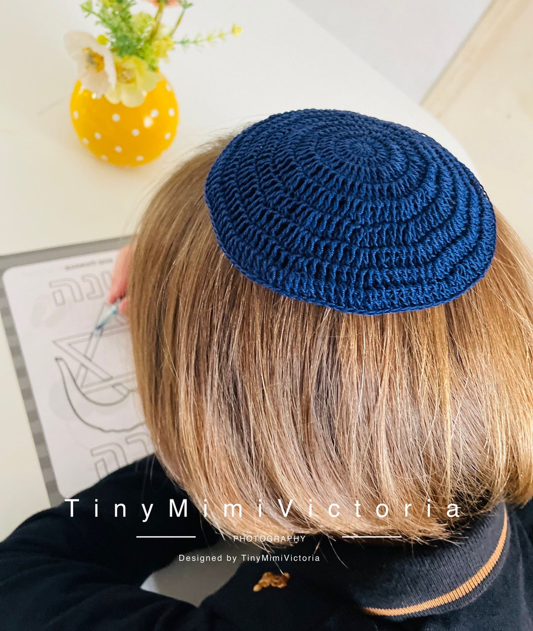Crocheted Kippah With Love Personalized Bar Mitzvah - Etsy